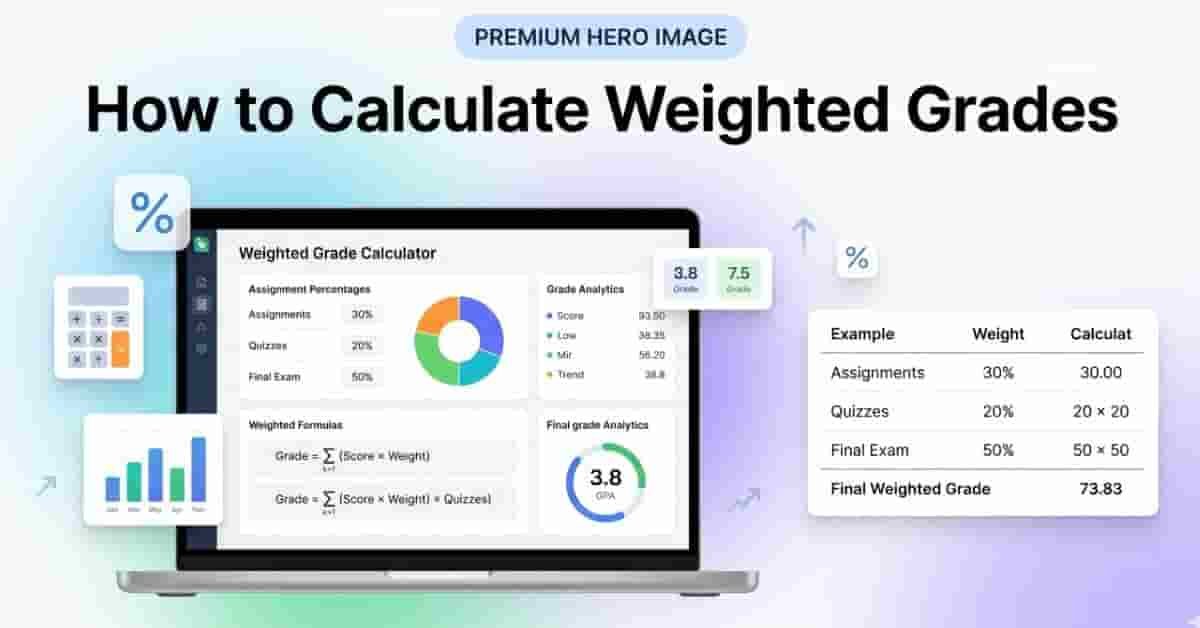 How to Calculate Weighted Grades (Formula & Examples Guide)